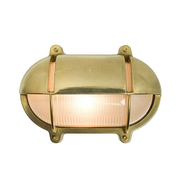 Oval Brass Bulkhead with Eyelid Shield Wall Light by Original BTC / Da ...