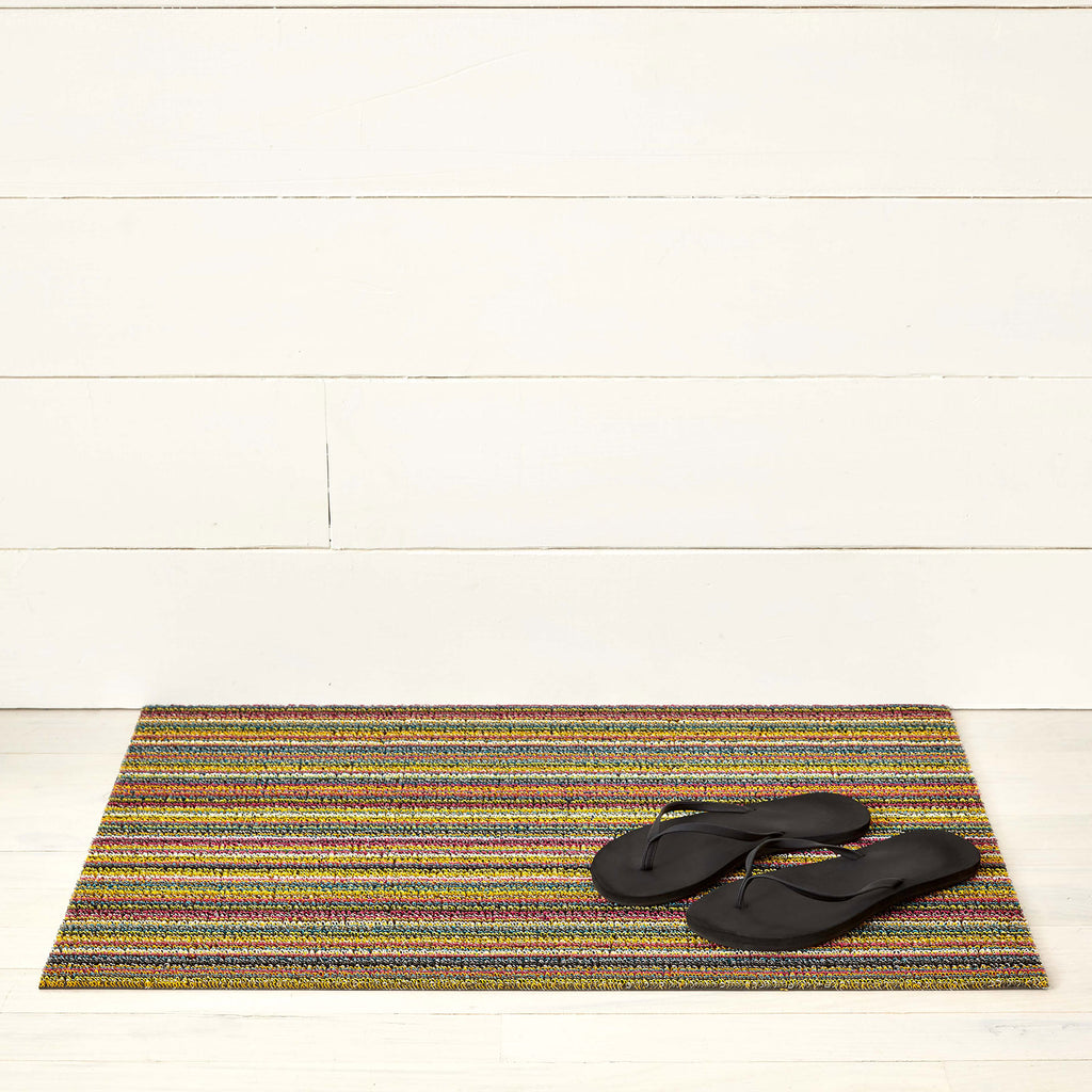 Bright Multi Skinny Stripe Shag Mat by Chilewich – Vertigo Home
